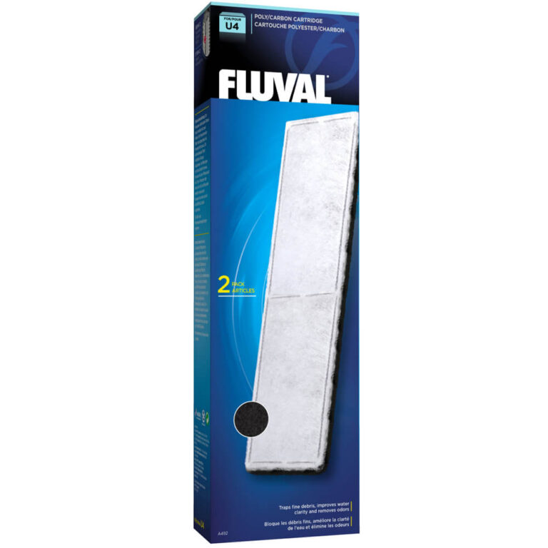 Fluval Poly-Carb Cartridge for U4 Underwater Filter, 2-Pack